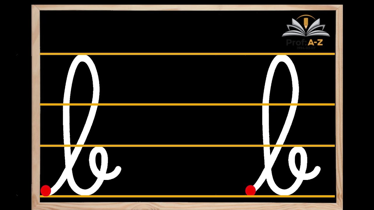 Écrire l'alphabet Apprendre à écrire la lettre b minuscule cursive ...