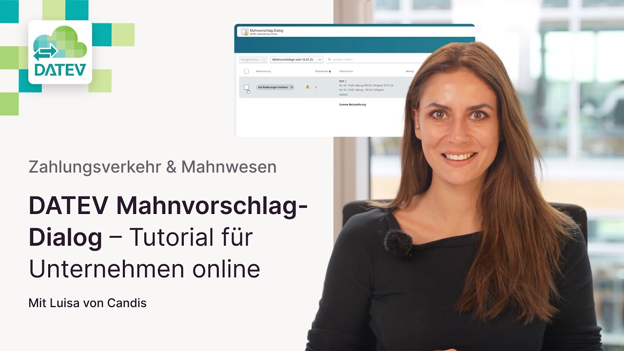 DATEV Mahnvorschlag-Dialog: Mahnungen endlich digital abstimmen (DUO Tutorial) - YouTube
