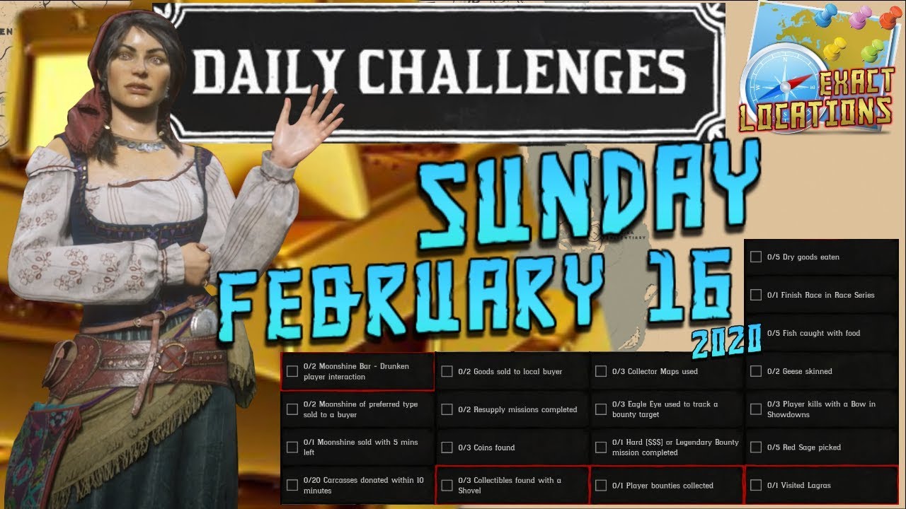 Daily Challenges Madam Nazar Red Sage Geese Locations RDR2 Red Dead ...