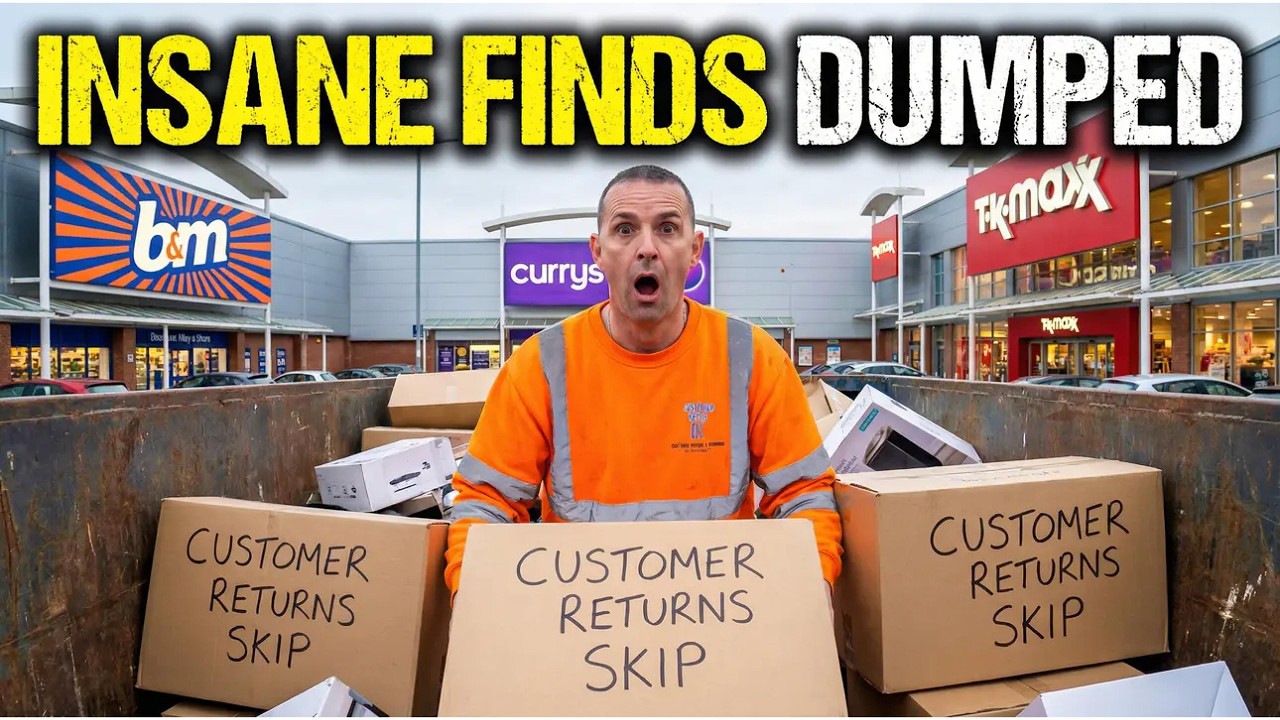 CRAZY FINDS SKIP RAIDING UK RETAIL PARKS, DUMPSTER DIVING UK - YouTube