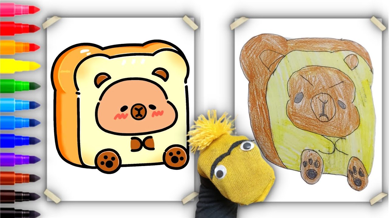 How to Draw a Capybara Bread Easy | Cute Step-by-Step Tutorial - YouTube