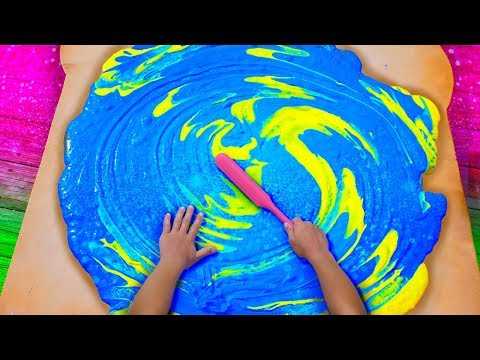 Butter Slime with Wood Glue GIANT SIZE How To! $100 DIY Slime Challenge ...