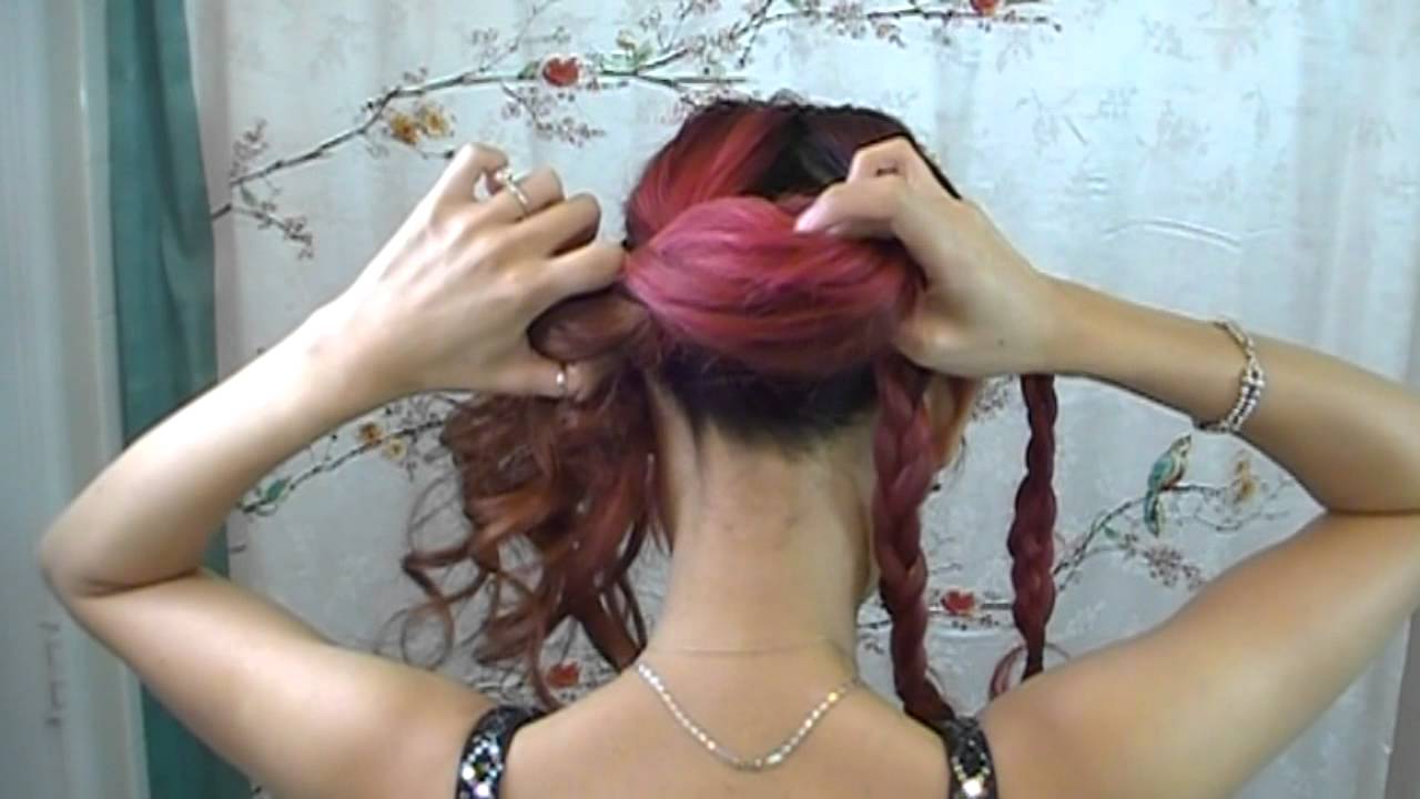 Holiday Low Updo with Basket Weave Braid (Flat Four Strand Braid) - YouTube