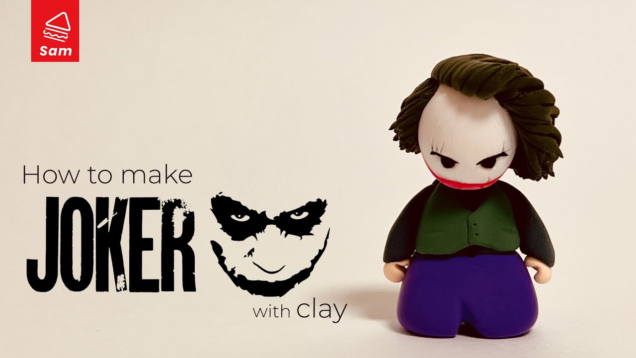 Dark Knight's Joker clay tutorial - YouTube