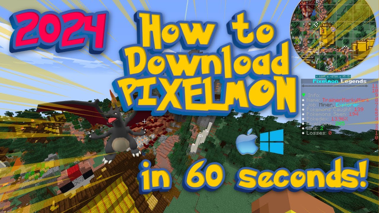 Download & Install Pixelmon In Minecraft in 60 Seconds (PC / MAC) 2024 ...