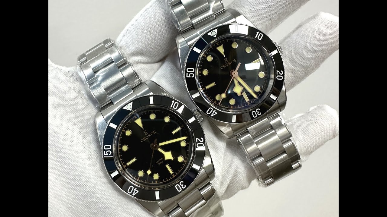 Cronos 37mm Diver Vintage Automatic Watches L6024 - YouTube