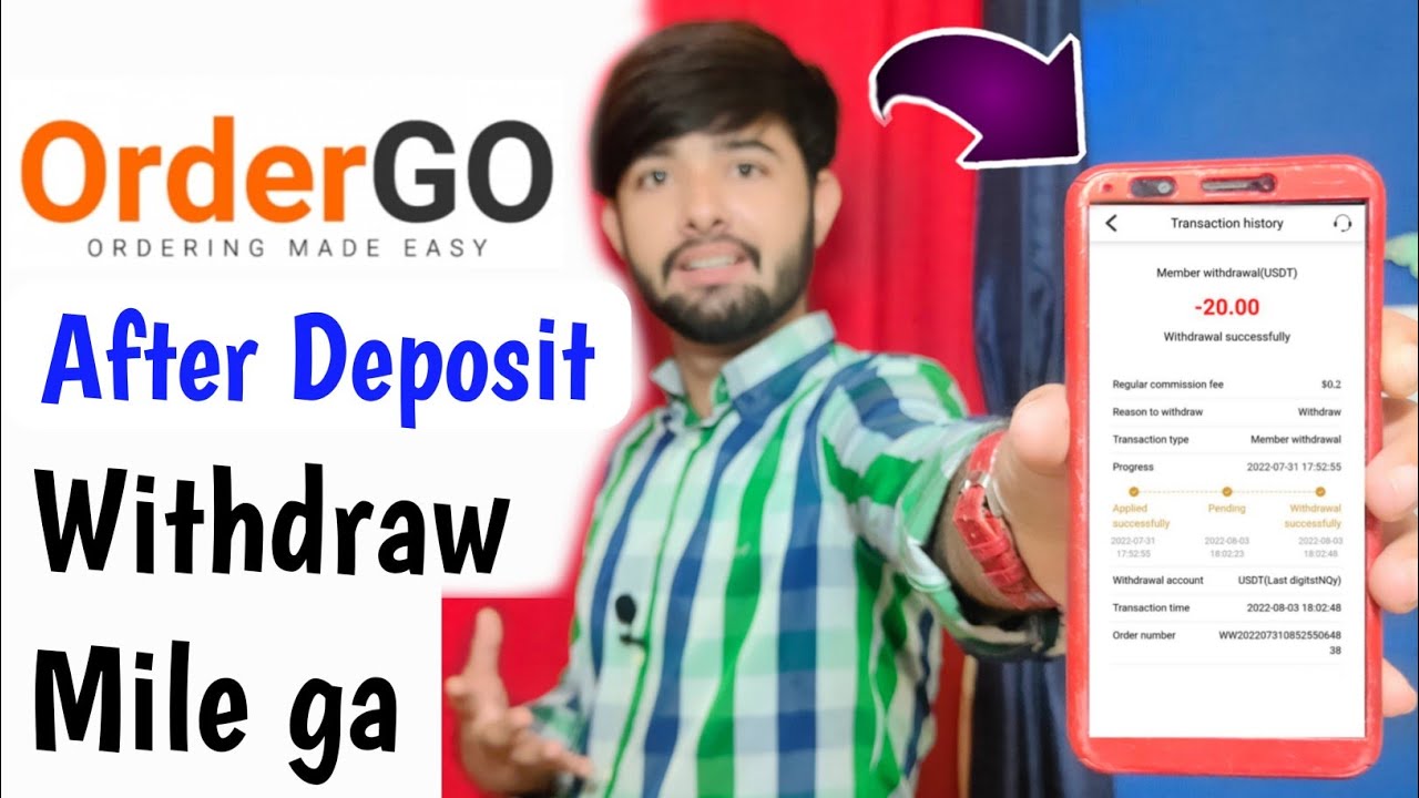 Order Go new Update | After Deposit in Order Go Withdraw Successful ...
