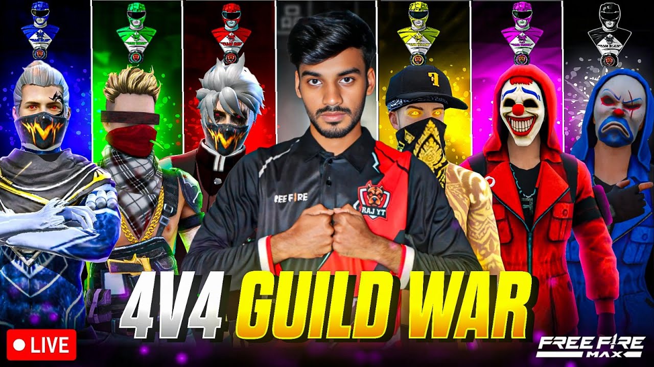 🛑4v4 Guild War ESPORTS YT 🆚 YOUR GUILD ? #rajyt #esportsyt # ...