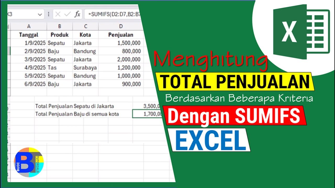 Cara Menghitung Total Penjualan Berdasarkan Beberapa Kriteria dengan ...
