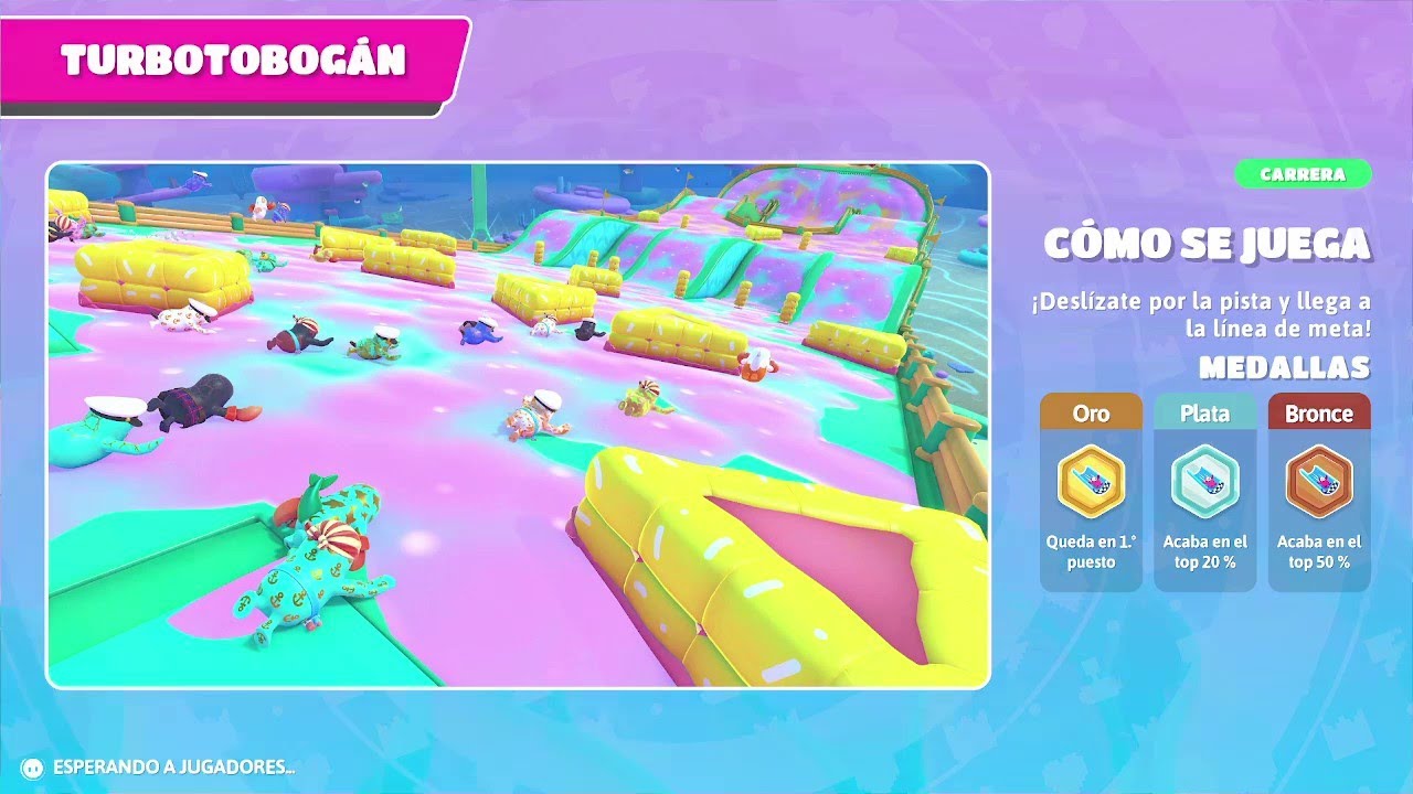 ORO en turbo tobogán, Fall guys , PC, en equipos 4 - YouTube