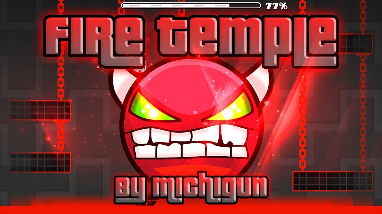 Fire Temple (By Michigun) Complete | Geometry Dash [Hard Demon] - YouTube