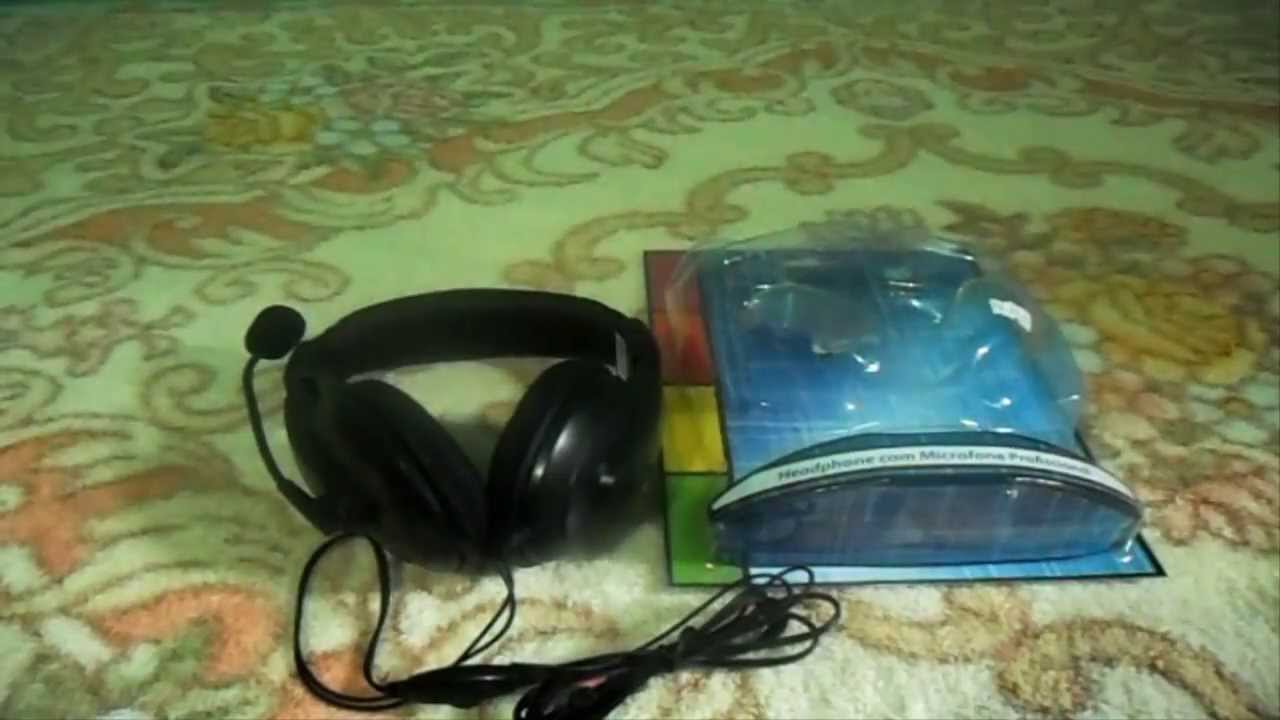 Unboxing Leadership Headphone Headset Couro Profissional 1740 - YouTube