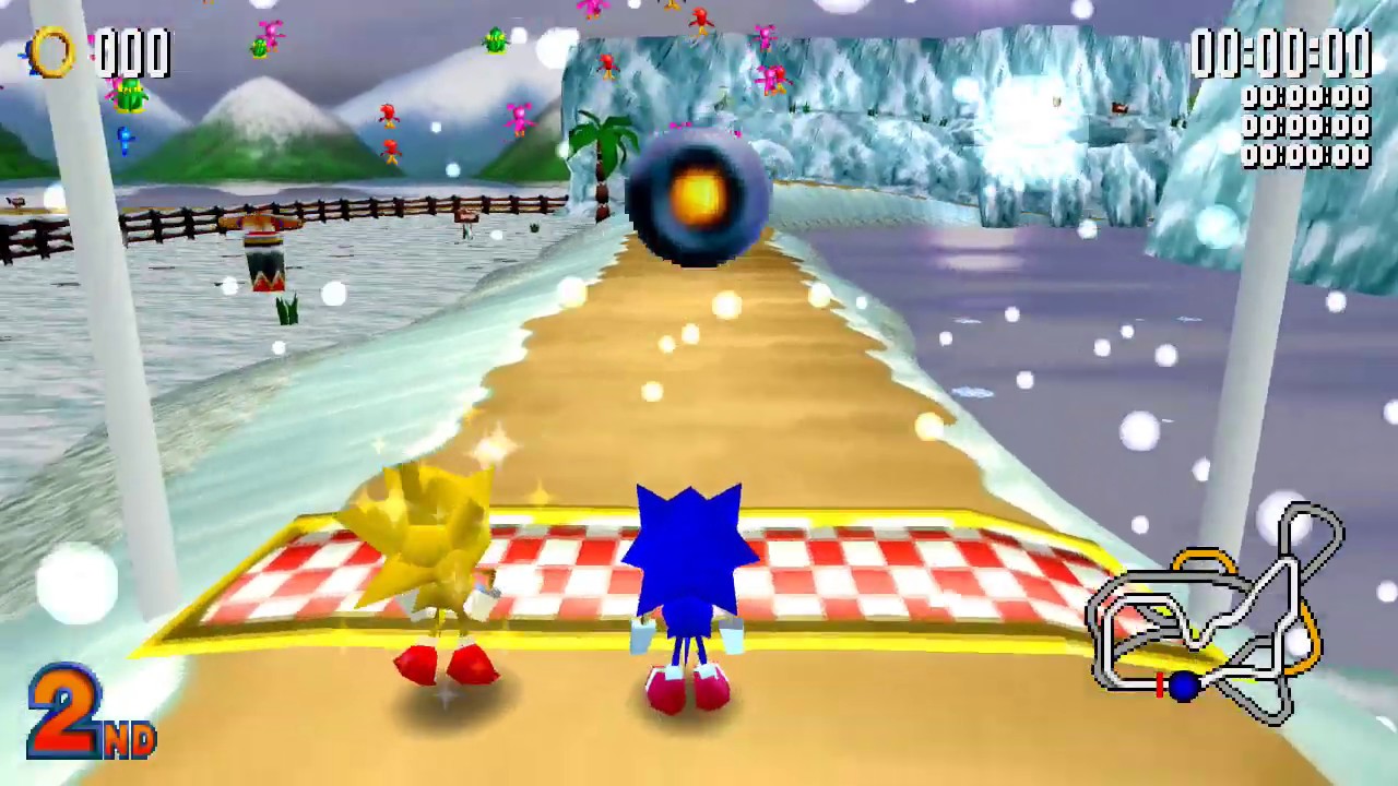 Sonic R - Sonic vs Super Sonic (Resort Island, Hard) - YouTube