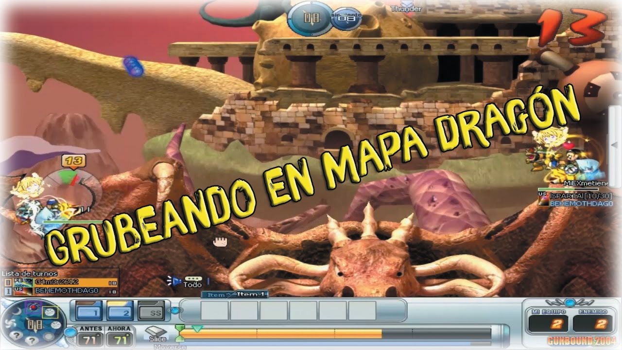 Gunbound Latino Grubeando en mapa dragón - YouTube