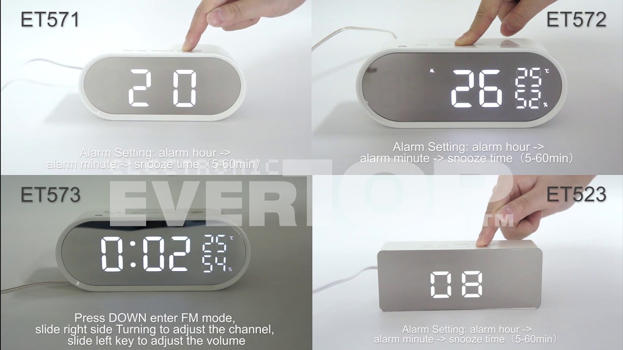 CREATIVE MULTI-FUNCTION MIRROR ALARM CLOCK - YouTube