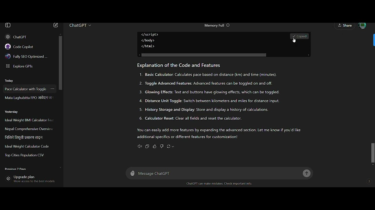 PACE CALCULATOR IN HTML CSS AND JAVASCRIPT - YouTube