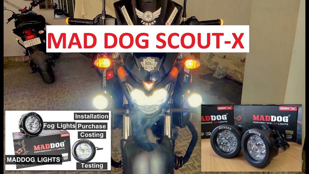 MAD DOG SCOUT X AUX LIGHTS | MadDog 40watts Auxiliary lights | Yamaha ...