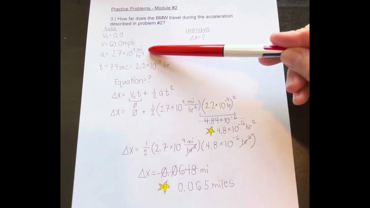 Apologia Physics Module #2 Practice Problems 1-5 - YouTube