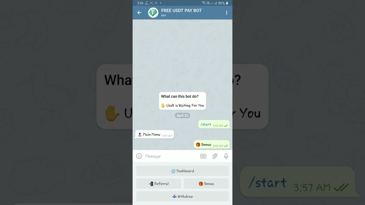 making USDt coin using telegram bot - YouTube