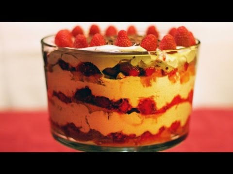 Grand Raspberry Trifle Recipe - YouTube