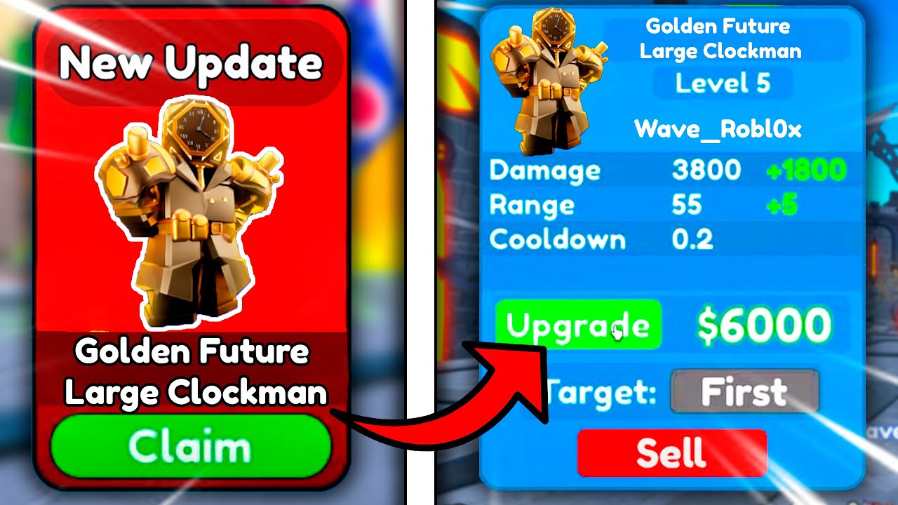 *BEST* UPDATE EVER! 😱 I GOT NEW UNIT GOLDEN FUTURE LARGE CLOCKMAN! 😲 ...