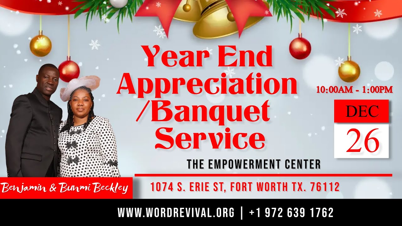 YEAR END BANQUET & APPRECIATION SERVICE - YouTube
