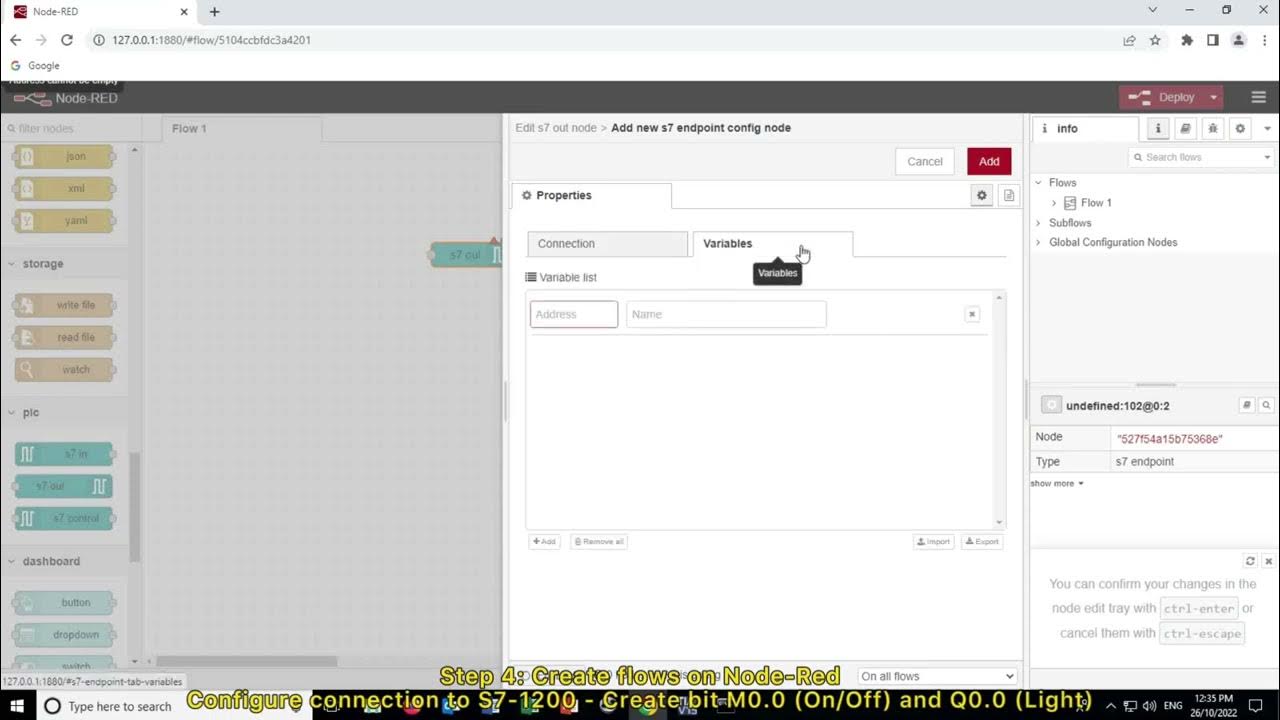 Node-Red_P#4: Node-Red Connect to PLC S7 1200 (Node-Red giao tiếp với ...