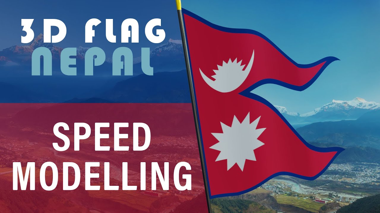 Nepali Flag 3D Model | Speed Modelling | Blender 3D | Wave Simulation ...