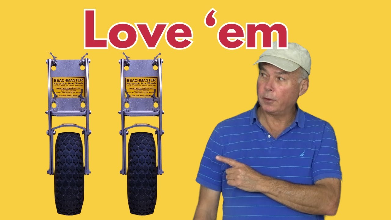 Beachmaster Retractable Launch Wheels. I love them. - YouTube