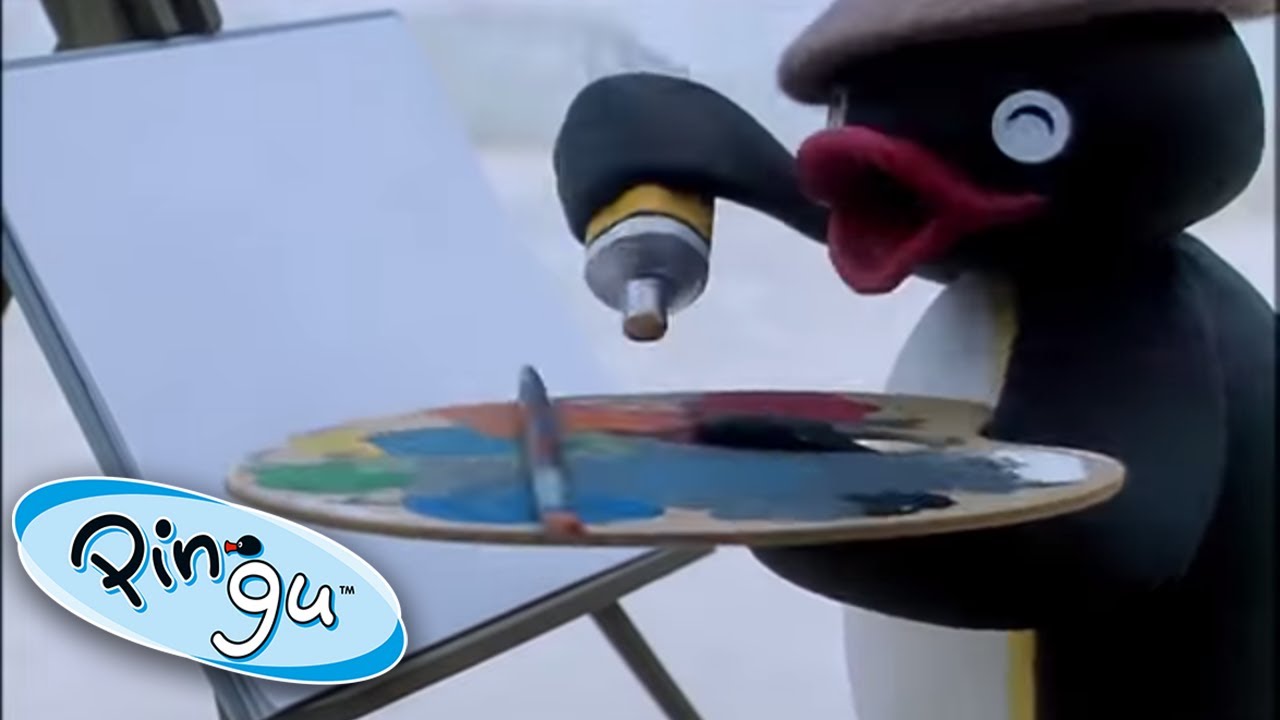 Pingu The Painter! 🎨 🖌 @Pingu 1 Hour | Cartoons for Kids - YouTube