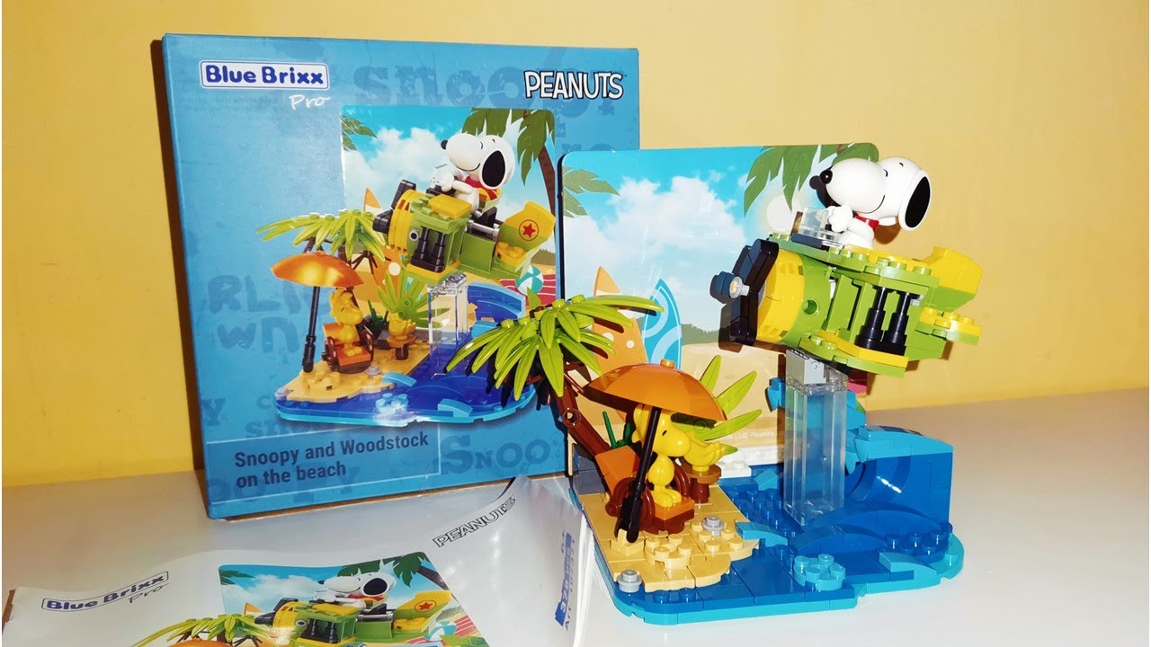 Peanuts: Snoopy und Woodstock am Strand | Blue Brixx Pro 107371 - YouTube