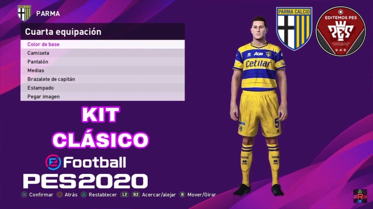 PES 2020 - !KIT CLASICO PARMA CON TOQUE MODERNO! |iamRubenMG| - YouTube