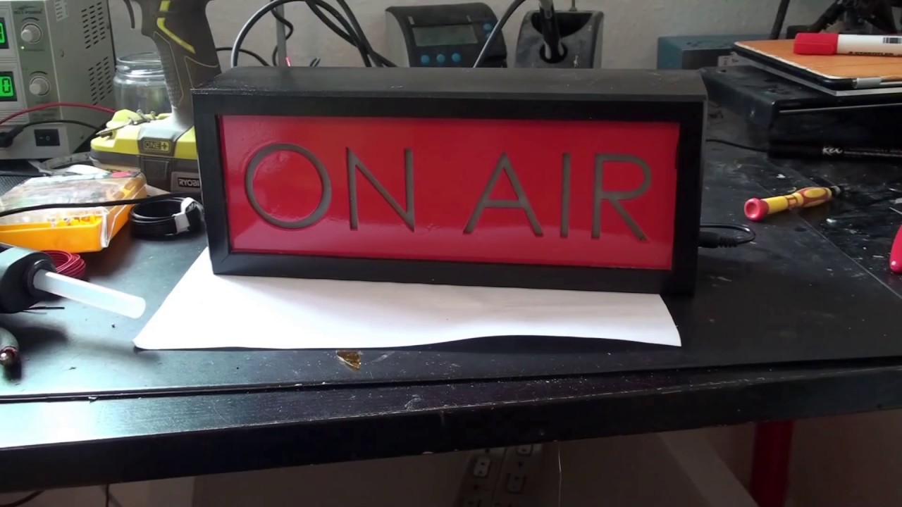 "On Air" sign with LED illumination - YouTube