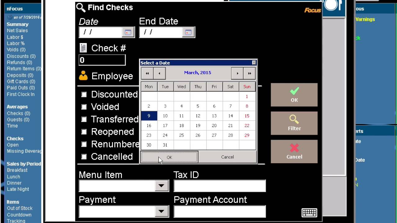 Search for a Check - Focus POS - YouTube