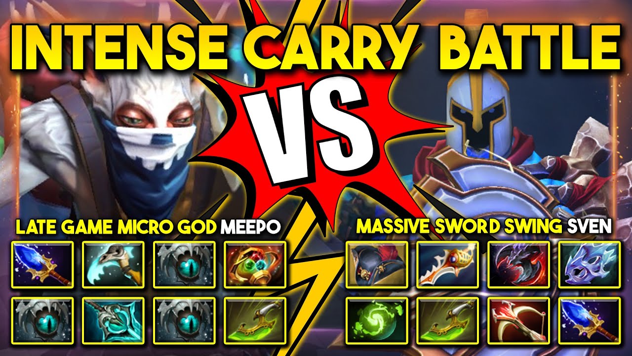INTENSE HARD CARRY BATTLE | LATE GAME MICRO GOD Meepo Vs. MASSIVE SWORD ...