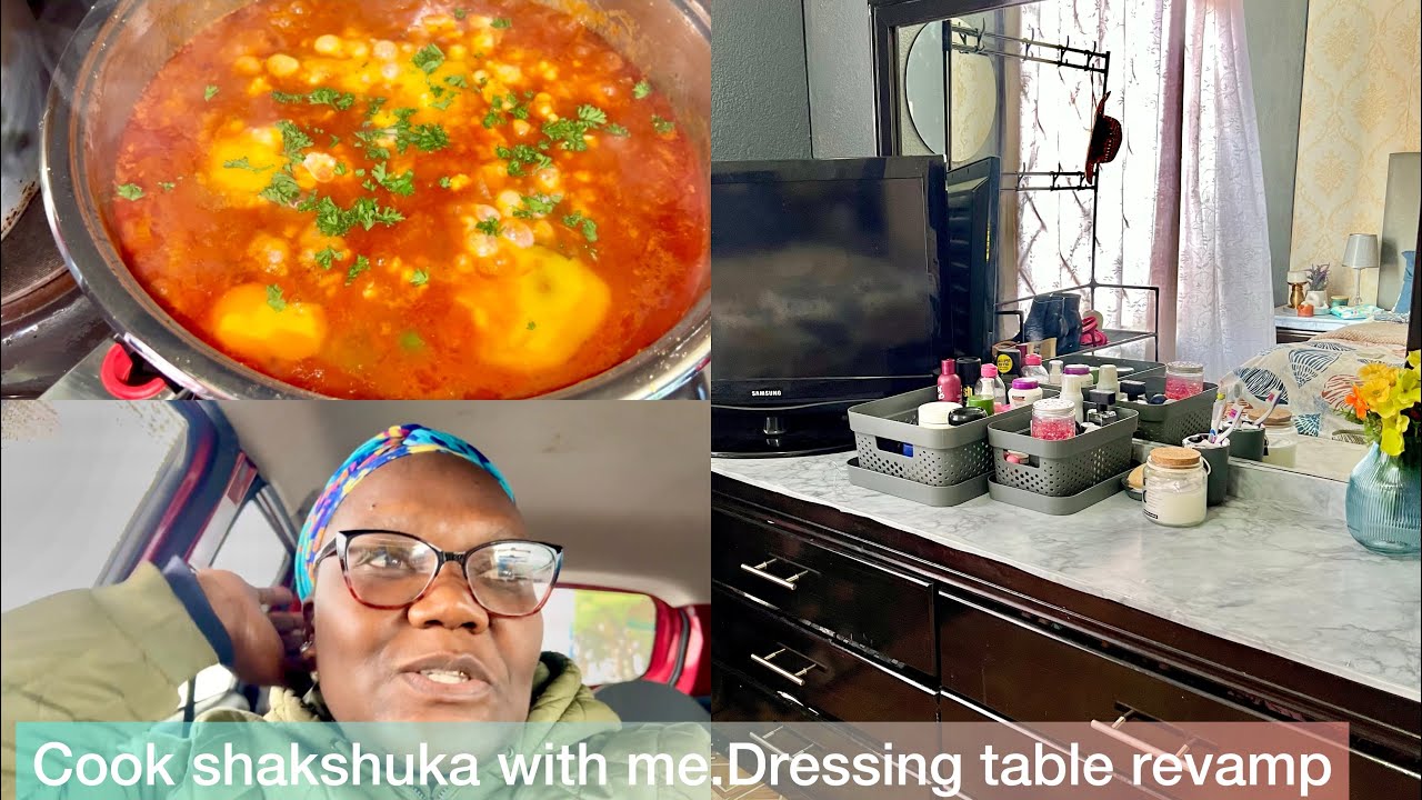 Cook shakshuka with me//Dressing table revamp//SouthAfrican YouTuber ...