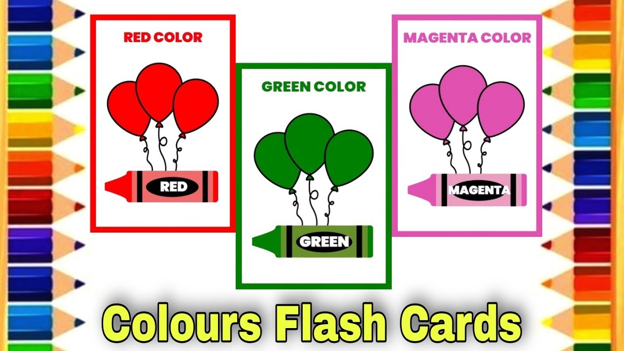 Flash Cards OF Colours | Colours Name | Colours | Kids Learning Zone ...