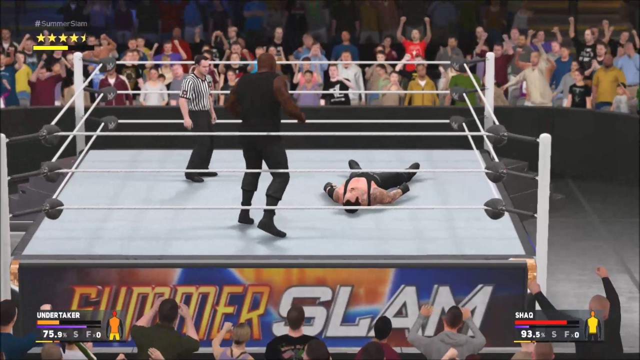 WWE2K17 Undertaker VS Shaq O'Neal - YouTube