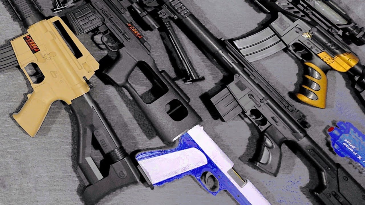 Airsoft Beretta M92 Glock Pistol AMW And MP40 And AK47 NP X_Treme Gun ...