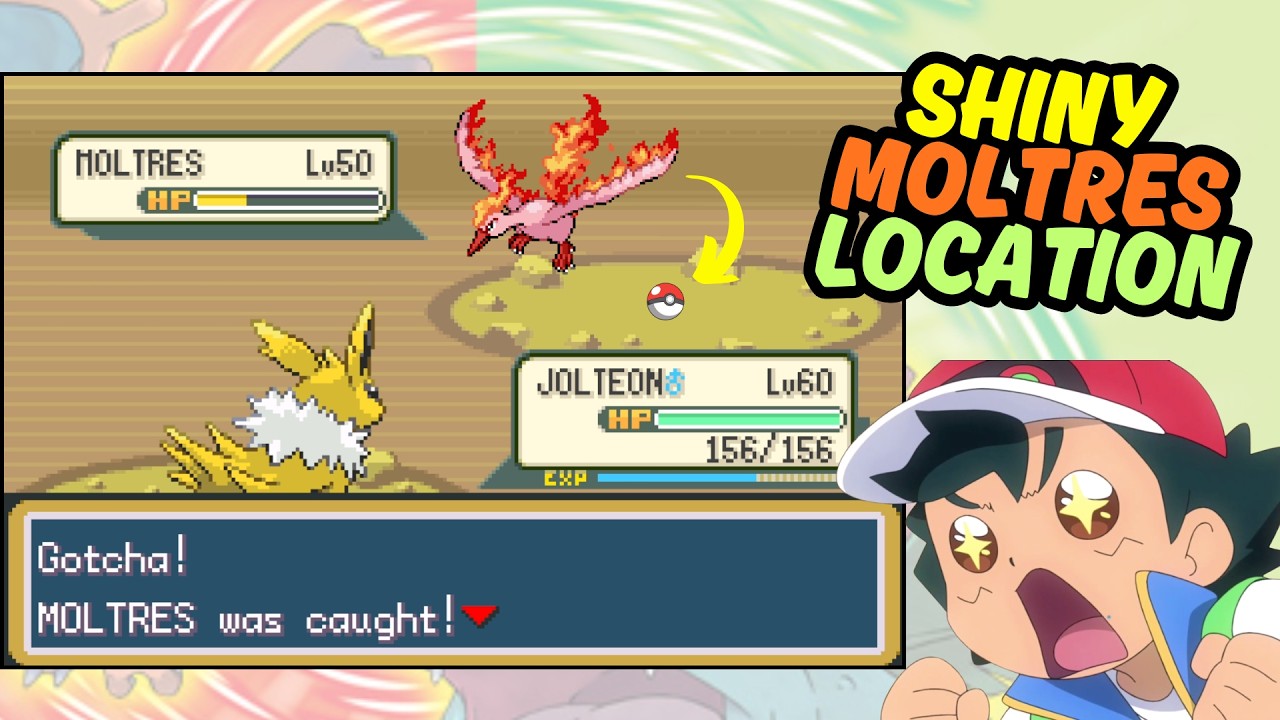 Where to Catch Moltres or Shiny Moltres in Pokemon FireRed & LeafGreen ...