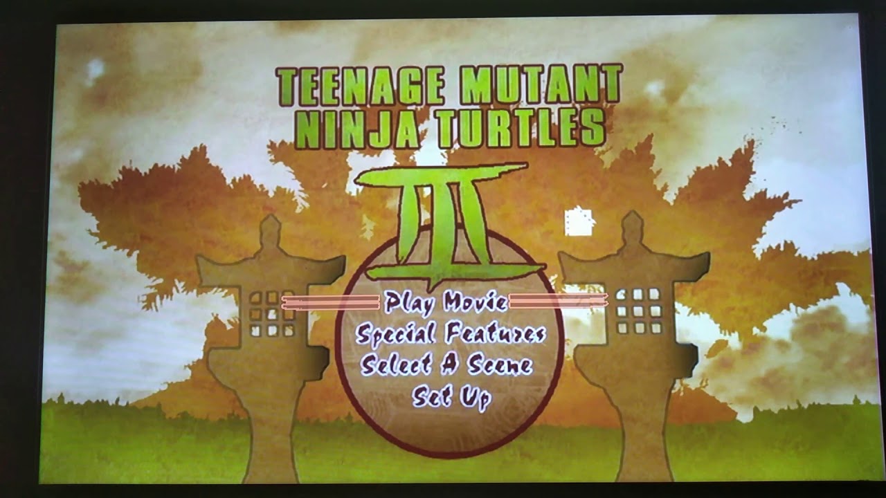Teenage Mutant Ninja Turtles III (1993) - Main Menu (DVD) - YouTube