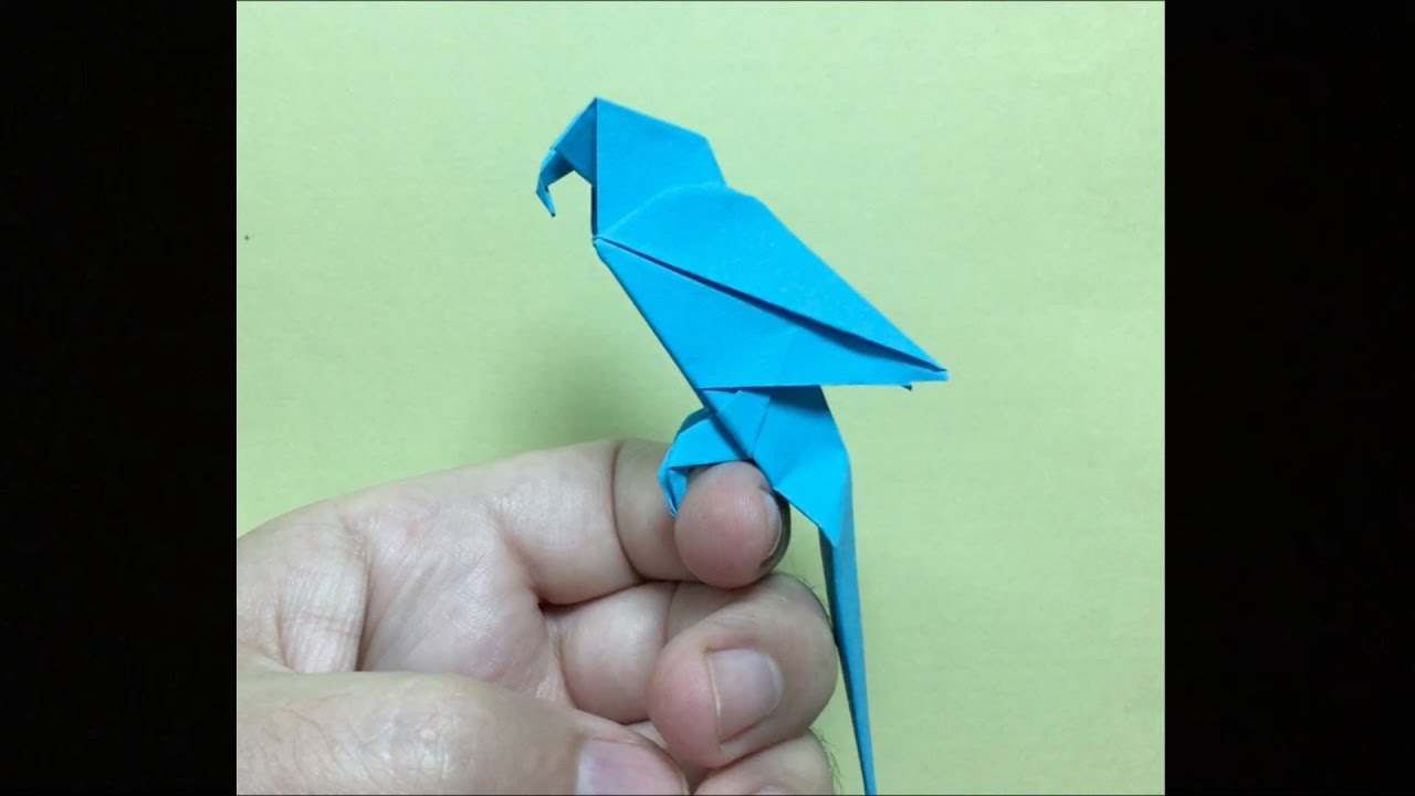 Origami Bird Parrot - Video Tutorial | How To Fold a Parrot out of ...