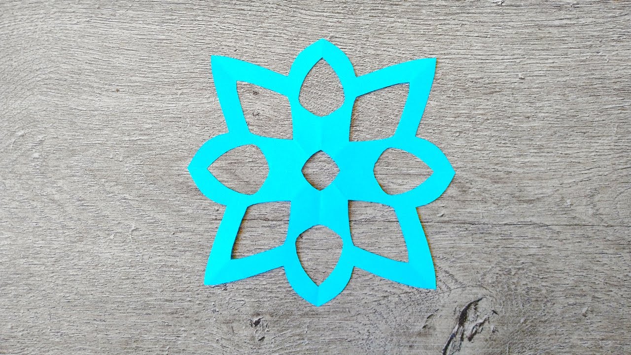 paper cutting / how to make easy & simple paper window flower / square ...