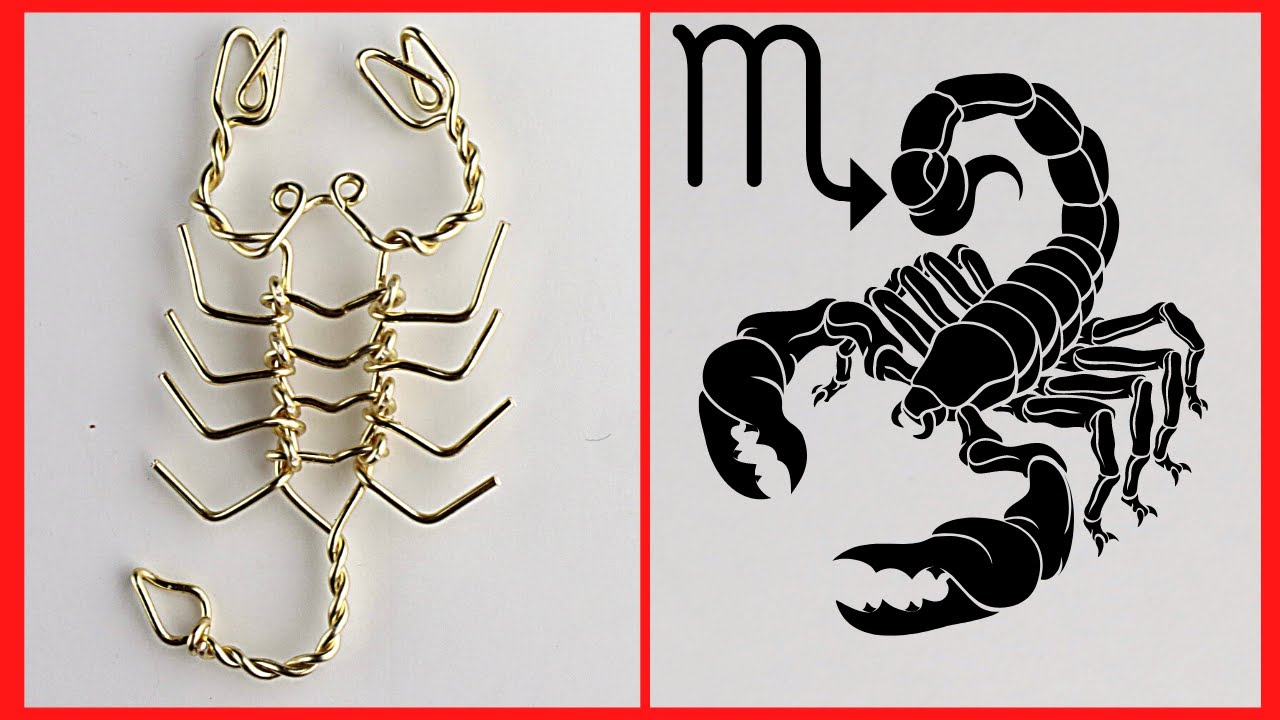 DIY Wire Scorpion Tutorial // Scorpio Zodiac Pendant. - YouTube
