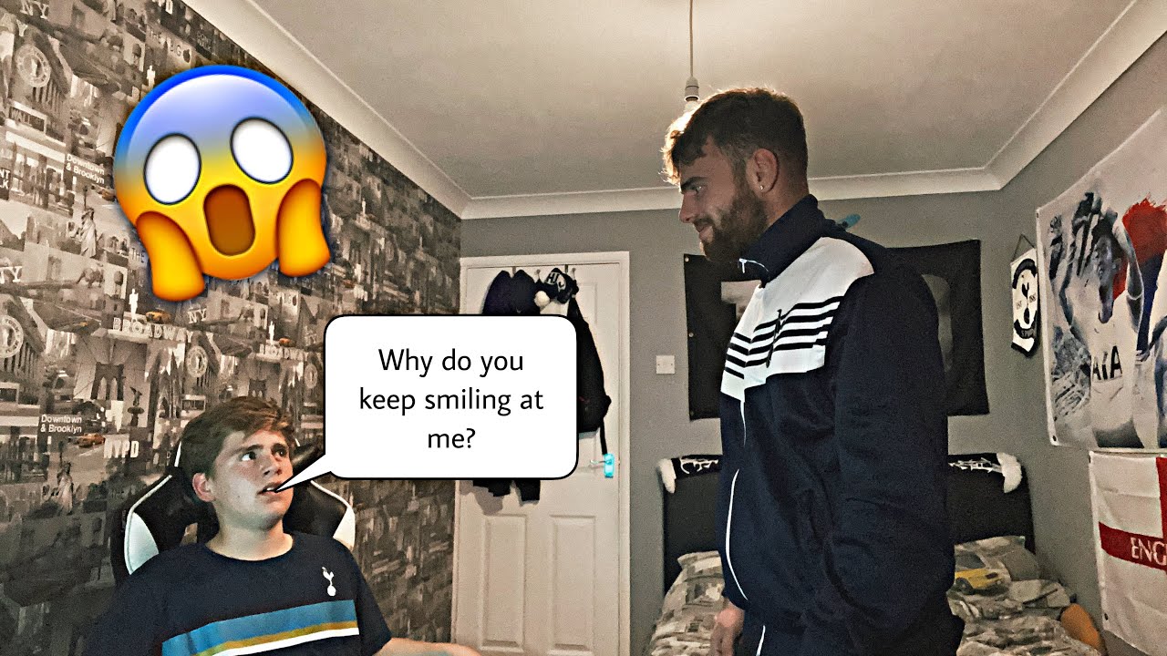 The 'SMILE' horror movie in REAL LIFE prank on my LITTLE BROTHER! - YouTube