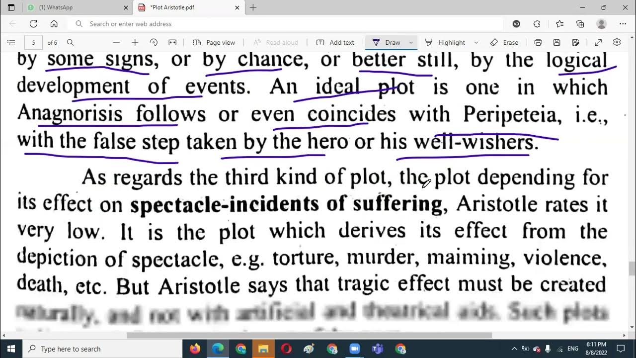 Aristotle concept of plot / Poetics - YouTube