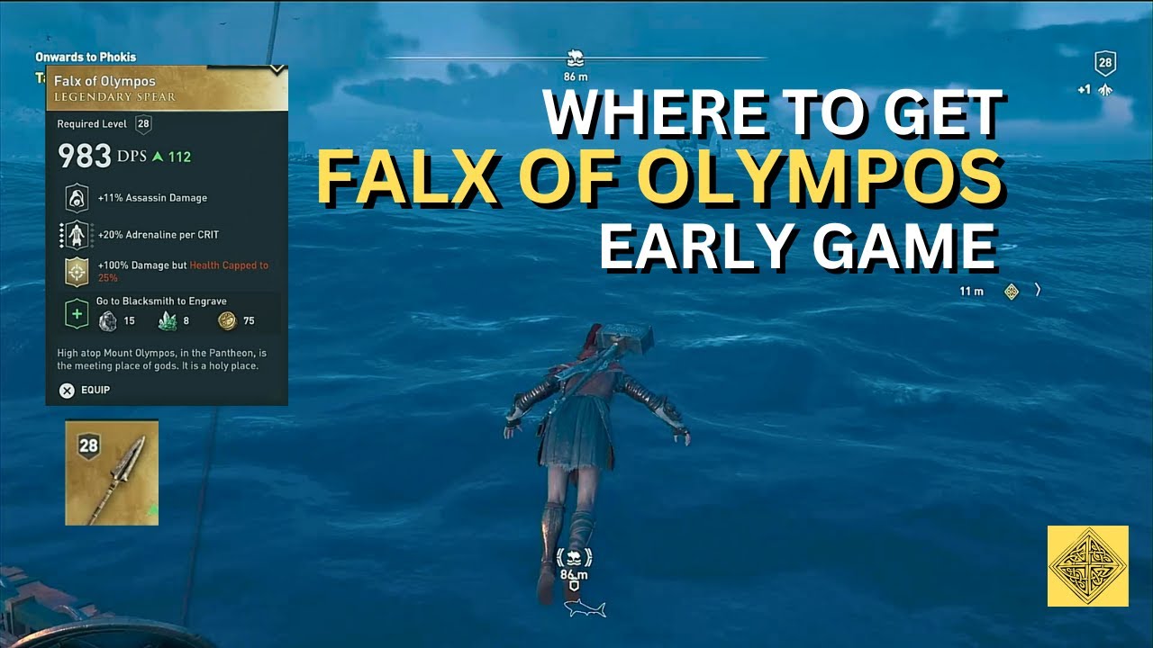 WHERE To Find FALX OF OLYMPOS [Legendary Weapons] Early Game - AC ...