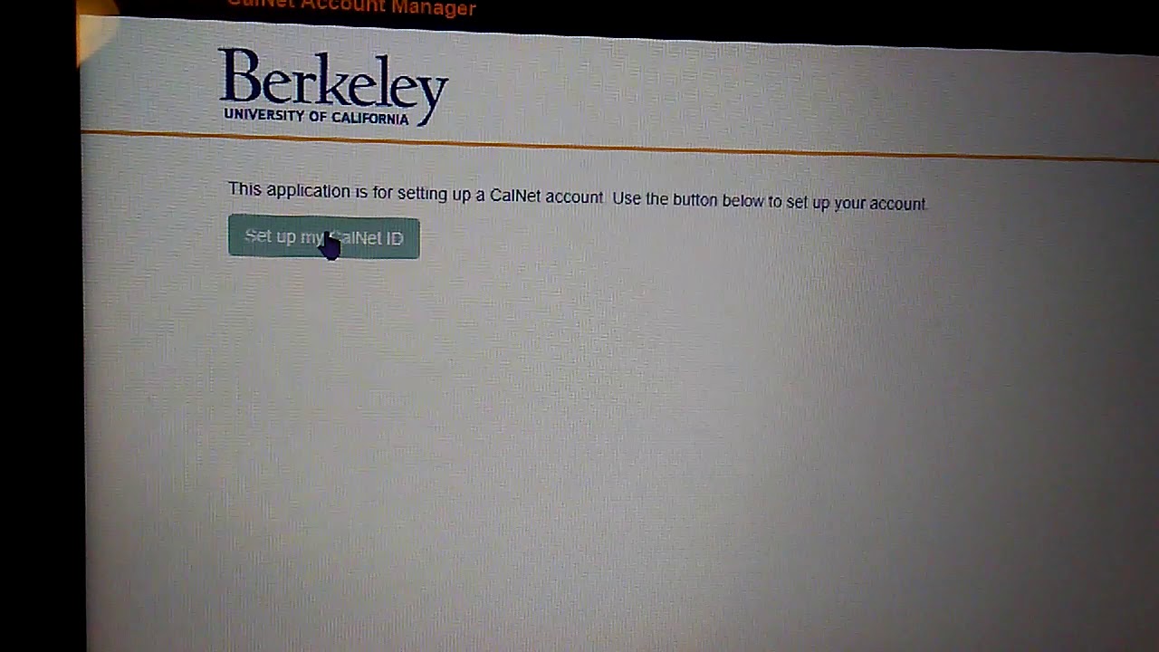 I can't create my calnet id - YouTube