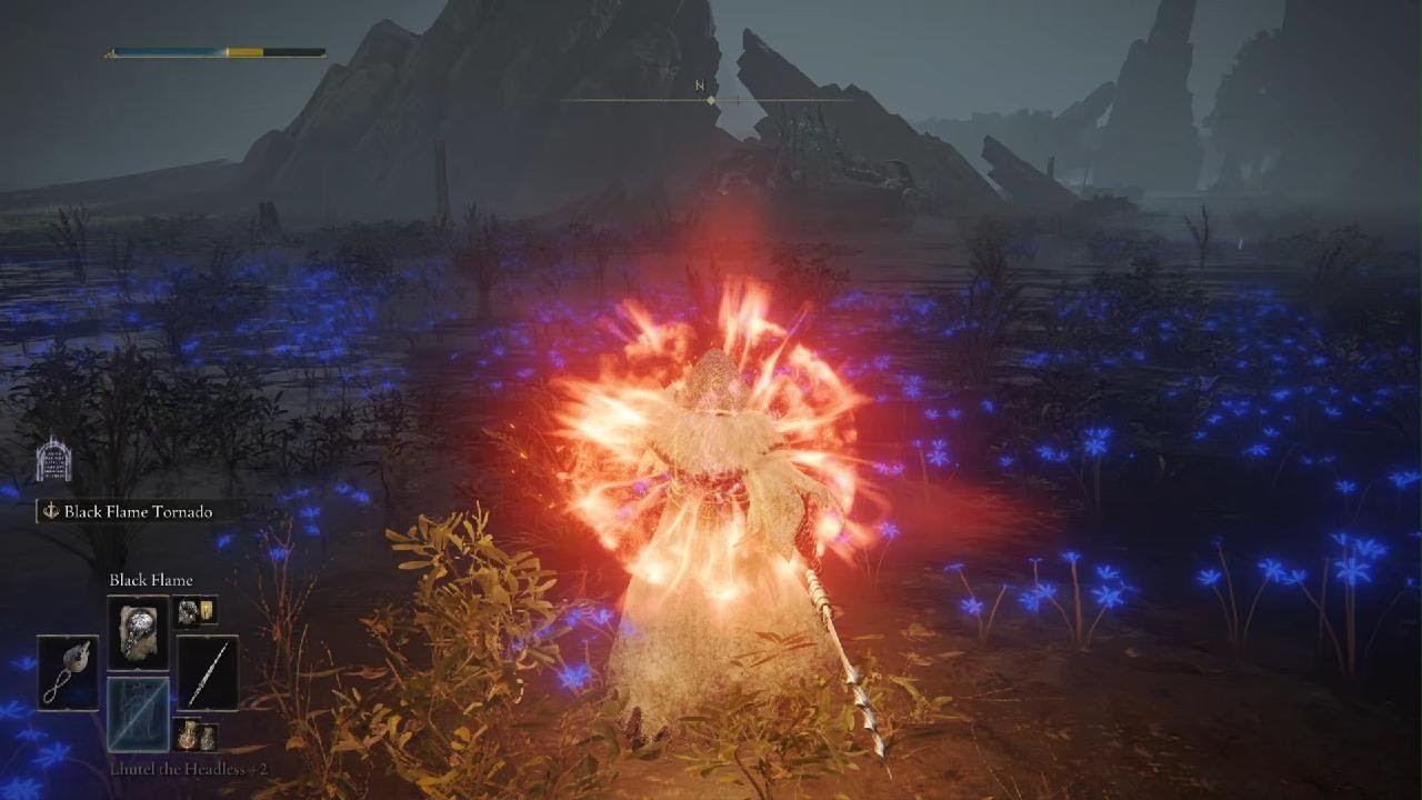 Glintstone Dragon Smarag Black Flame Tornado'd - YouTube