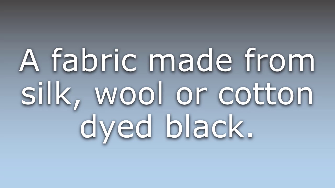 What does Bombasine mean? - YouTube